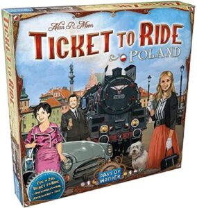 ticket to ride poland board game expansion - train route-building strategy game, fun family game for kids & adults, ages 8+, 2-4 players, 30-60 minute playtime, made by days of wonder