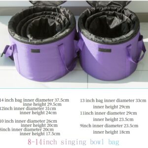 8-14inch purple Crystal Singing Bowl Carry Case Travelling Bag