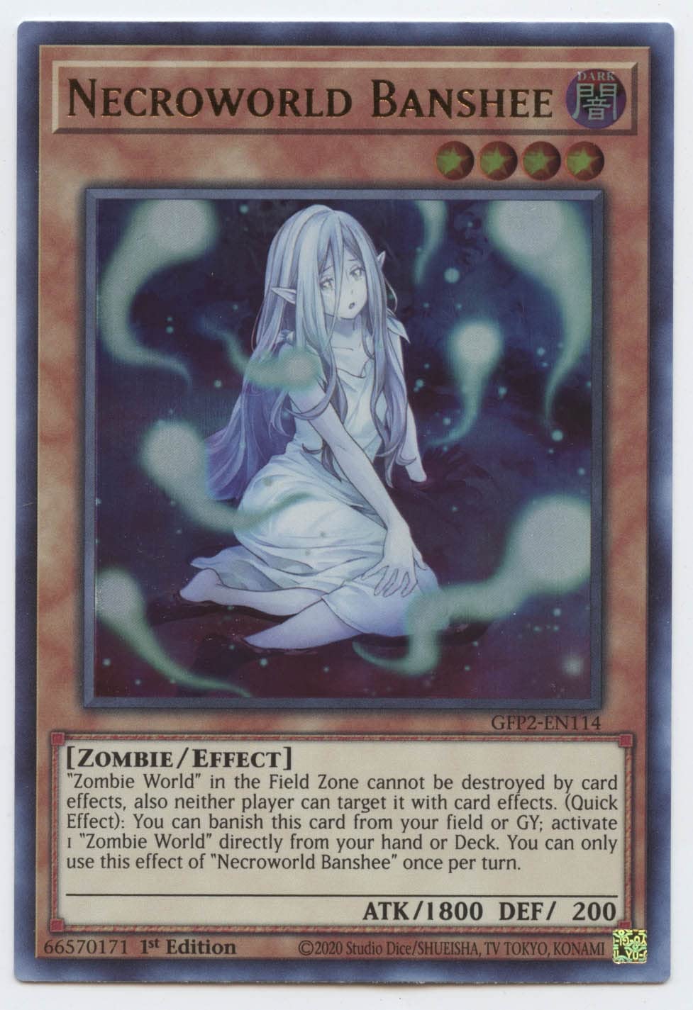 Necroworld Banshee - GFP2-EN114 - Ultra Rare - 1st Edition