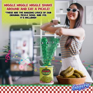 Gagster Dancing Pickle - Sings, Repeats What You Say & Tells Jokes, Singing & Talking PickleToy, Electronic Yodeling Pickle for Anyone Who Loves Pickles and Funny Gag Gifts