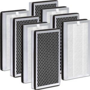 zouhwaso ma series 15 replacement filter compatible with ma series 15 air cleaner pur-ifier filter replacement, 3-in-1 composite filter with h13 true hepa, acti-vated car-bon and pre-filter, pack of 8