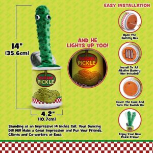 Gagster Dancing Pickle - Sings, Repeats What You Say & Tells Jokes, Singing & Talking PickleToy, Electronic Yodeling Pickle for Anyone Who Loves Pickles and Funny Gag Gifts