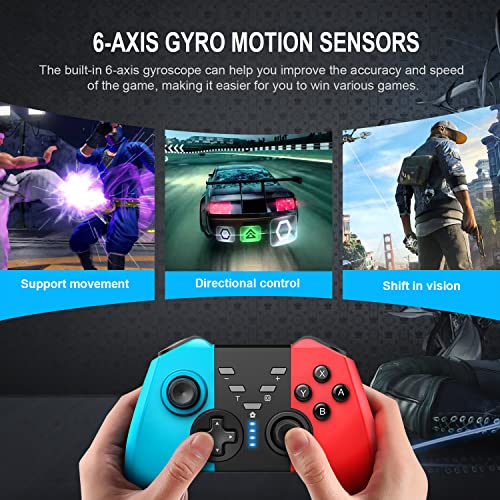 Switch Controllers,Switch Pro Controller Wireless for Switch/Switch Lite/Switch OLED/PC,Pro Controller Switch with Wake up,6-axis Gyro,Turbo,Dual Vibration,Screenshot,Wireless Switch Gaming Controller