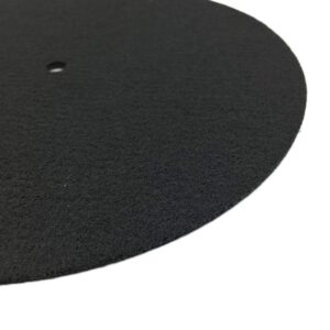 sdroceRyaM 7 inch Turntable Mat, Slipmat for Vinyl LP Record Players High-Fidelity Audiophile Acoustic Sound Support, 3mm, Black