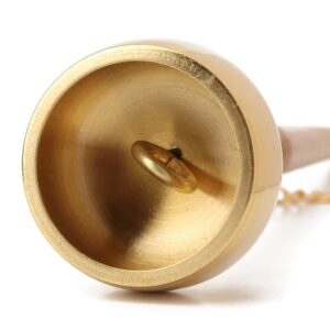 Buddhism Hand Bell Wooden Handle Brass Bell Singing Scripture Buddhism