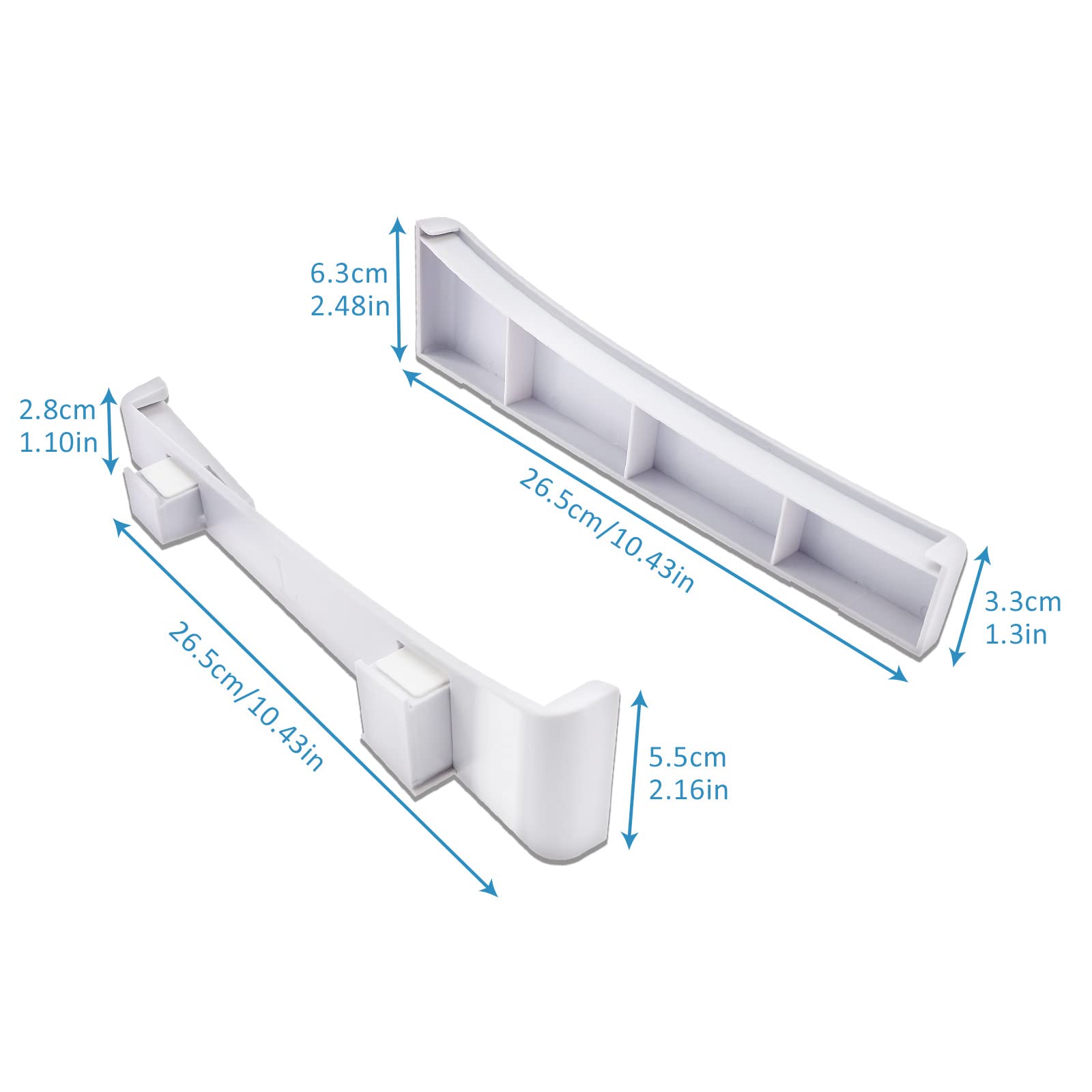 Micro Traders Set of 2 Horizontal Stands Compatible with PlayStation 5 Disc & Digital Consoles Base Stand Holder with Anti-Slip Mats White