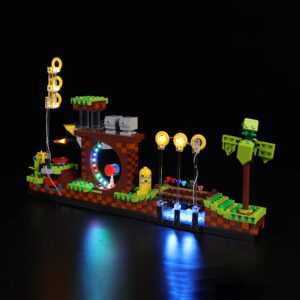 Kyglaring LED Lighting Kit Only Lights Set Designed for Lego Ideas The Hedgehog – Green Hill Zone 21331 Model Building Kit - without Lego Set (Sound Version)