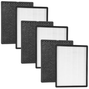 fcfmy 3 sets h13 true hepa replacement filter, compatible with alexapure breeze ap-b102 and 3049, including 3 hepa filter and 3 activated carbon filter