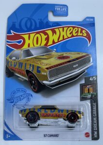 hot wheels - '67 camaro - hw dream garage 4/5 - gold - world wide