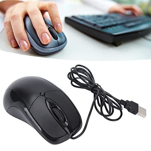 Zopsc-1 Ergonomic Game Mouse 1200 DPI Optical Corded USB Mouse Gaming Mice for Laptop PC Gamers Desktop Computer Laptop, Black