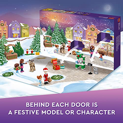 LEGO Friends 2022 Advent Calendar 41706 Building Toy Set; 24 Gifts and Holiday Toys, Including Santa’s Sleigh; for Kids, Boys and Girls, Ages 6+ (312 Pieces)