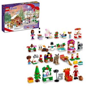 lego friends 2022 advent calendar 41706 building toy set; 24 gifts and holiday toys, including santa’s sleigh; for kids, boys and girls, ages 6+ (312 pieces)