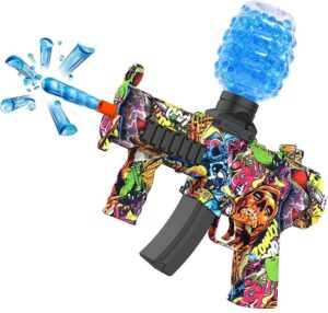 tansar gel ball blaster splat orby gun splatter electric, automatic splat launcher outdoor play games toy for backyard & garden, birthday ideas for ages 14+ year old, multicolored