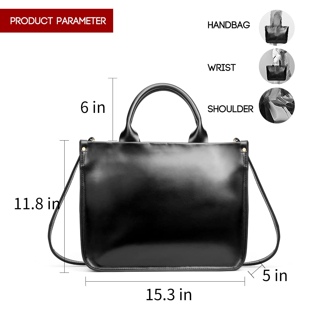 Women Genuine Leather Handbags Top Handle Tote Large Purses Fashion Ladies Shoulder Bag