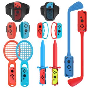 kunsluck switch sports accessories bundle for nintendo switch sports, 12 in 1 nintendo switch sports family accessories kit compatible with switch/switch oled