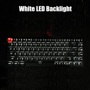 Keychron K3 Version 2, 75% Layout 84 Keys Ultra-Slim Wireless Bluetooth/USB Wired Mechanical Keyboard with White Backlit, Hot-Swappable Low-Profile Keychron Optical Brown Switch for Mac Windows