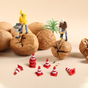 50Pcs Mini Traffic Cones Road Construction Cones Kids Plastic Traffic Signs Toy Sand Table Ornaments Children Educational Learning Toy