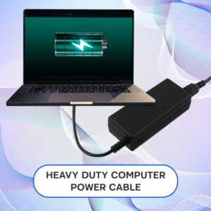 SatelliteSale Universal Heavy Duty Computer Power Cable Male NEMA 5-15P to Female IEC C5 Universal Wire Black PVC Cord 15 feet