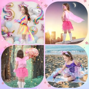 HAPITCH Girls Dress up Clothes for Play,Princess Dress up Clothes for Little Girls,Toddler Dress up Trunk,Princess Dresses Gift Set for Girls Age 3-6 Years