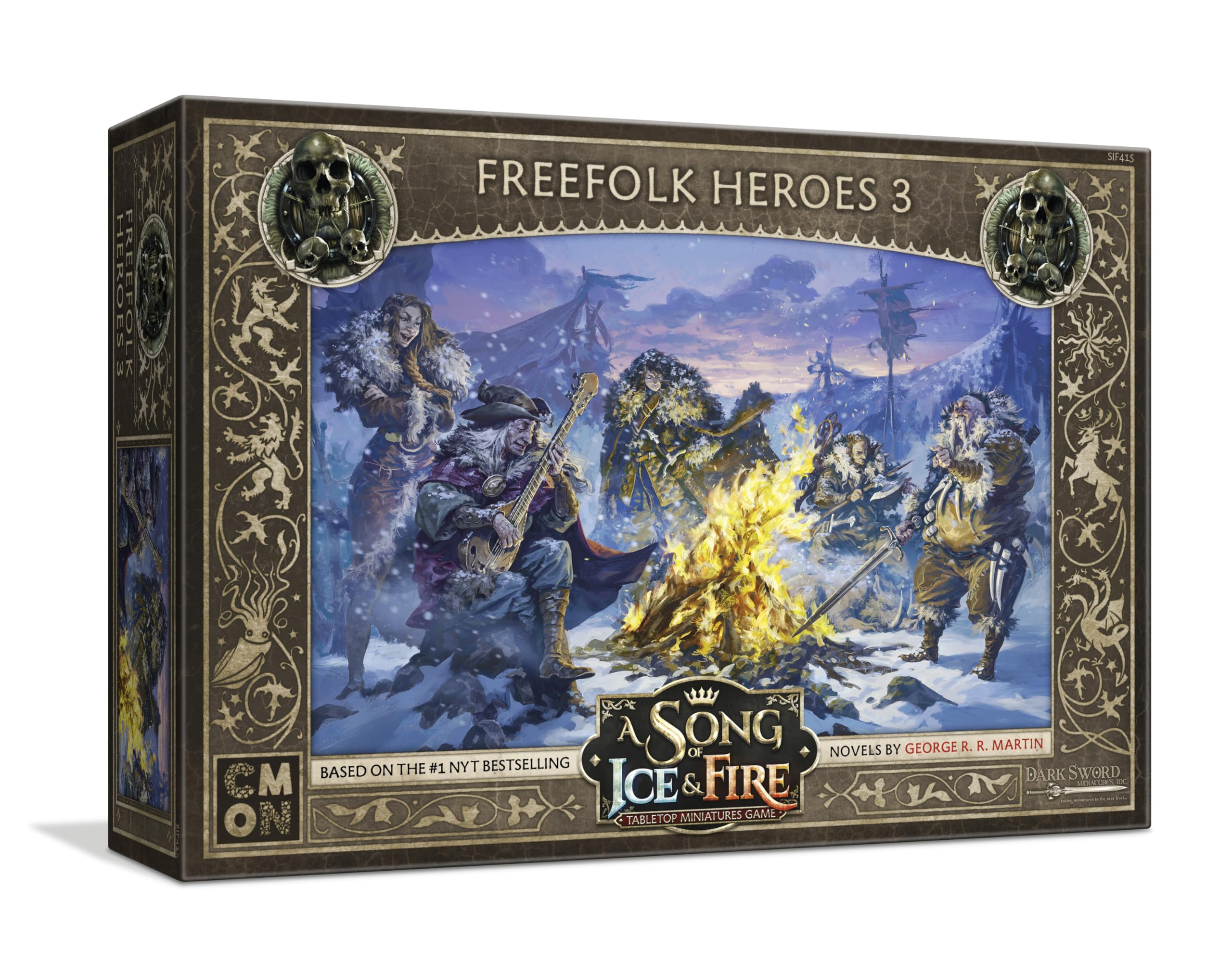 CMON A Song of Ice and Fire Tabletop Miniatures Game Free Folk Heroes III Box Set - Champions of The Wild North, Strategy Game for Adults, Ages 14+, 2+ Players, 45-60 Minute Playtime, Made