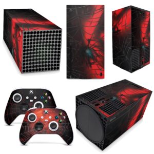 gng spider skins compatible with xbox series x console decal vinal sticker + 2 controller set