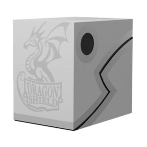 dragon shield card deck box – ashen white/black 150ct – durable and sturdy tcg, ocg card storage – compatible with mgt, magic the gathering, commander decks, pokemon, yugioh