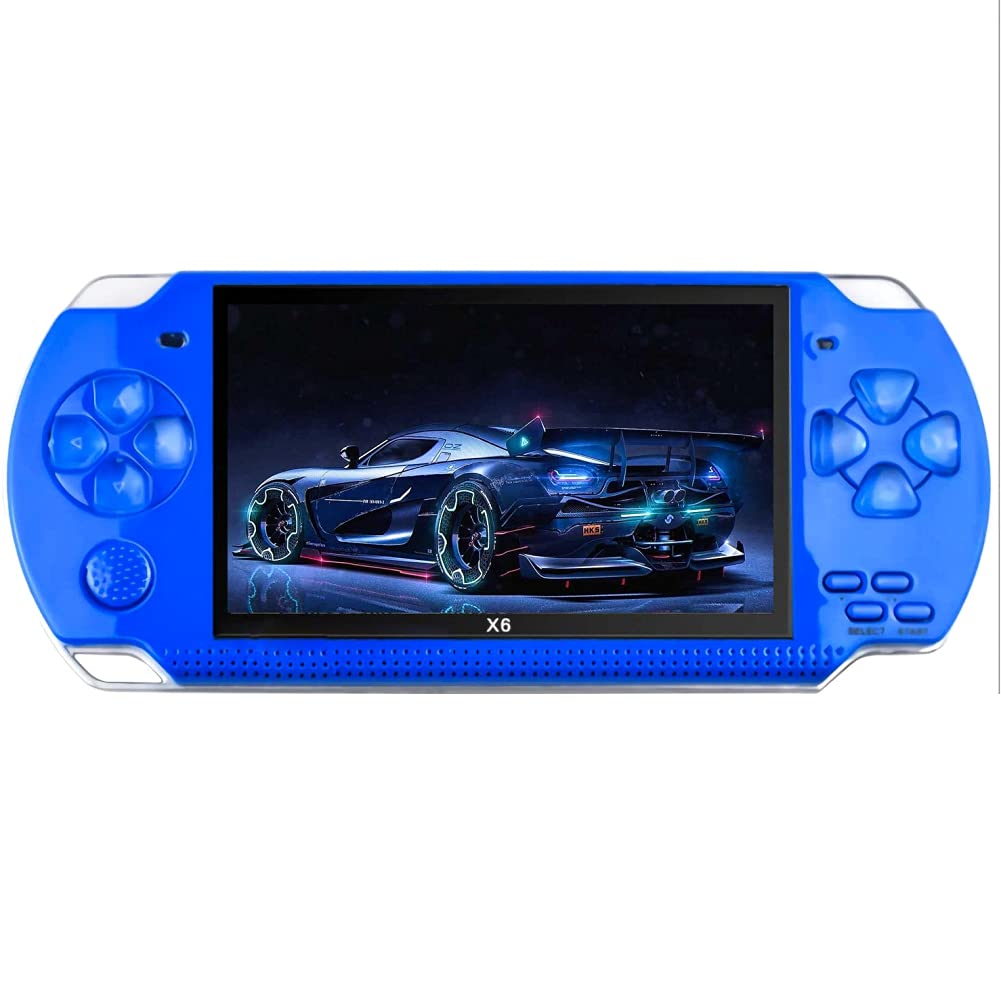 SLEE 4.3 for PXP Portable Handheld Video Gaming Console Player 10000 Game Built-in 8GB Blue Colour