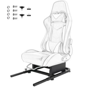 hottoby rear seat stand racing wheel frame parts/accessories mounting seat installable most chair stand simulator cockpit wheel and pedals not included