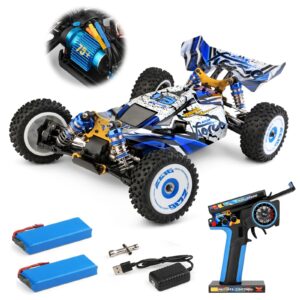 ckyschn wltoys 124017(v2) fast rc car, 1/12 brushless rc car, 75km/h 4x4 hobby rc buggy cars with independent esc for adults, fast remote control truck car with 2 battery