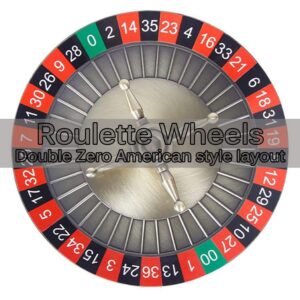 HXSTWW 12" Solid Wood High Glossy Roulette Wheel for Roulette Tables, Wooden Roulette Wheel with Double-Zero Layout, Turntable Leisure Table Games, Game Night Essential