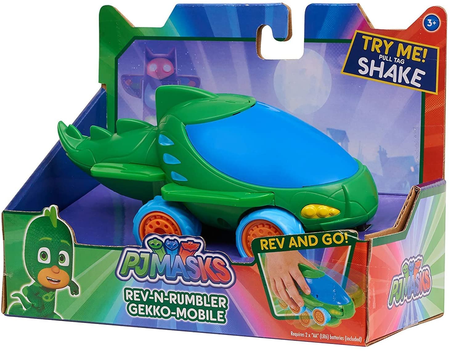 Toptoys2u Bargain Bundles P J Masks Rev n Rumbler Vehicle 2 Pack - Gekko Mobile and Owl Glider