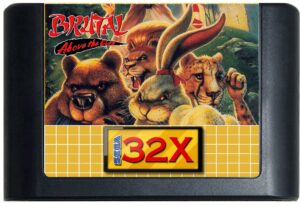 brutal unleashed: above the claw (sega genesis 32x) – reproduction video game cartridge