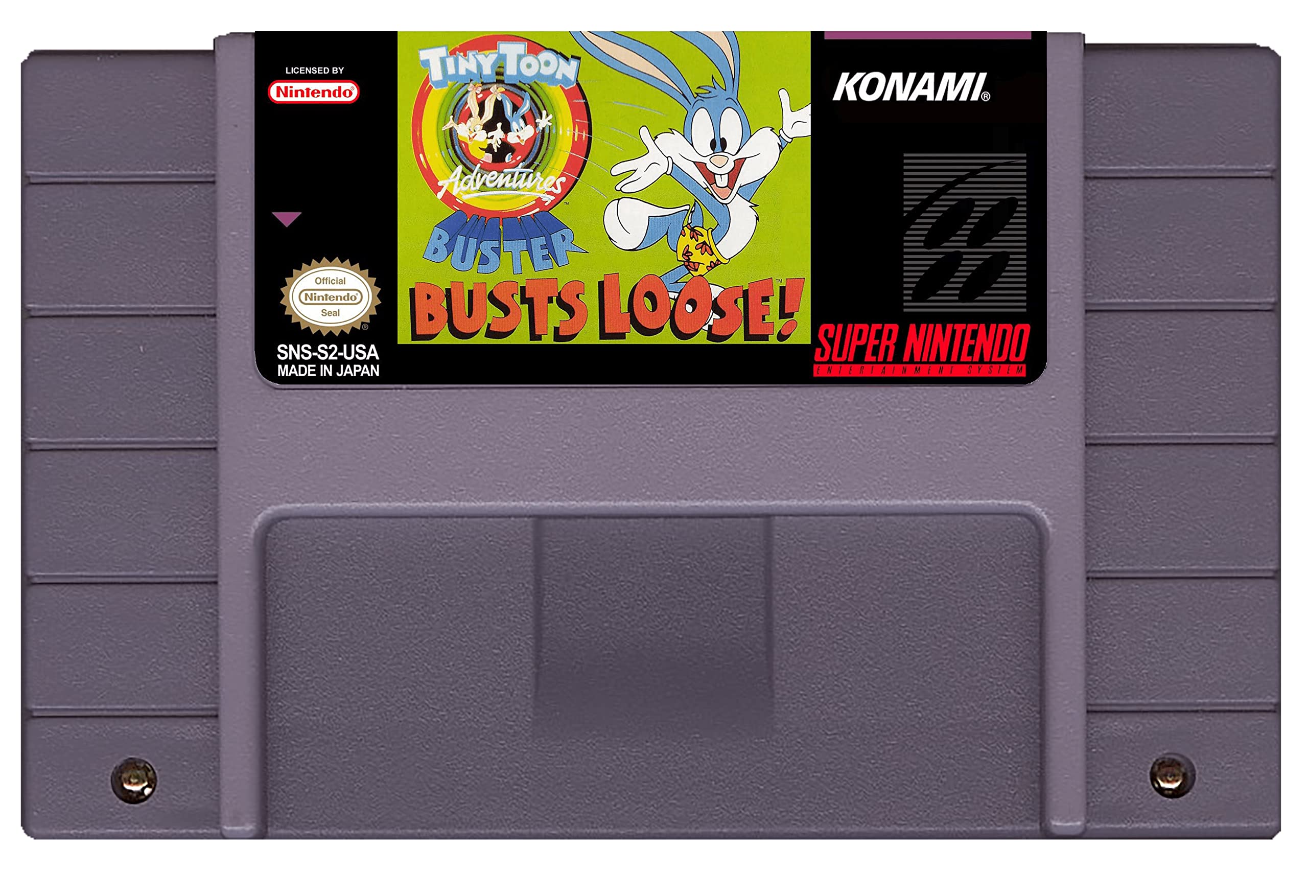 Tiny Toon Adventures: Buster Busts Loose! - Reproduction Video Game Cartridge