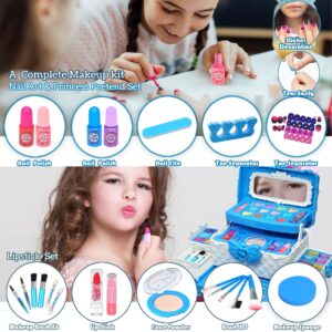 Kids Makeup Kit for Girl -Kids Makeup Kit Toys for Girls Make Up for Little Girls,Non Toxic Toddlers Pretend Cosmetic Kits,Child Play Makeup Set, Age 3-12 & Up Year Old Children Gift