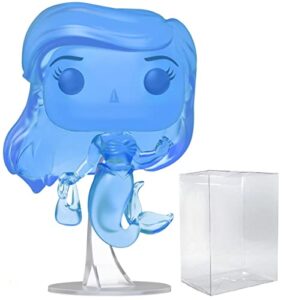 pop disney: the little mermaid - ariel (blue translucent) entertainment earth exclusive funko vinyl figure (bundled with compatible box protector case)