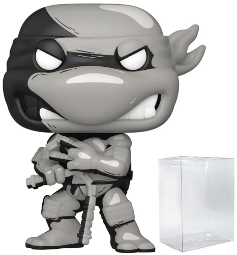 POP Teenage Mutant Ninja Turtles - Michelangelo (PX Previews Exclusive) Black & White Chase Funko Vinyl Figure (Bundled with Compatible Box Protector Case)