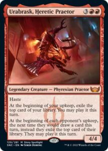 magic: the gathering - urabrask, heretic praetor (129) - streets of new capenna