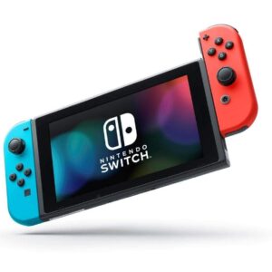 Nintendo Newest Switch 32GB Console with Neon Blue and Neon Red Joy-Con, 6.2" Touchscreen 1280x720 LCD Display, 802.11AC WiFi, Bluetooth 4.1 + MarXsol_12-in-1 Accessories Holiday Bundle