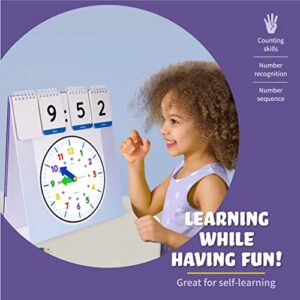 SPARK INNOVATIONS Learning Clock Teach Telling The Time Homeschool and Classroom Teaching Resources Educational Supplies Interactive Digital and Analog Clock Activity Set for Home and School