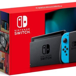 Nintendo Newest Switch 32GB Console with Neon Blue and Neon Red Joy-Con, 6.2" Touchscreen 1280x720 LCD Display, 802.11AC WiFi, Bluetooth 4.1 + MarXsol_12-in-1 Accessories Holiday Bundle