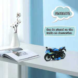 Toy Motorcycles, Diecast Motorcycle Toy with Music Lighting,Toy Motorcycle for Kids 3-5,Toy Motorcycles for Boys(Blue)