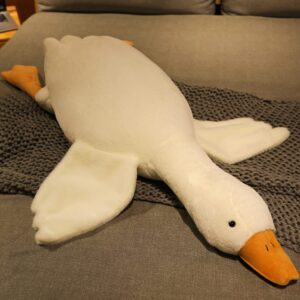 Goose Stuffed Animal Pillow Toy, Cute Giant White Goose Stuffed Animal Duck Plush Pillow,Super Soft Hugging Pillow,Swan Pillow White