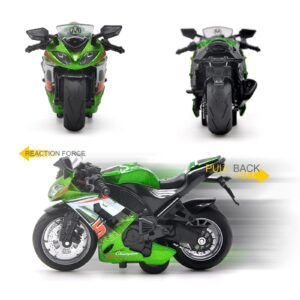 Toy Motorcycles, Diecast Motorcycle Toy with Music Lighting,Toy Motorcycle for Kids 3-5,Toy Motorcycles for Boys (Green)