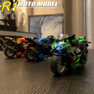 Toy Motorcycles, Diecast Motorcycle Toy with Music Lighting,Toy Motorcycle for Kids 3-5,Toy Motorcycles for Boys (Green)