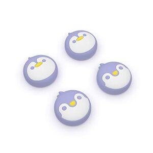 playvital penguin joystick caps for nintendo switch, thumbstick caps for switch lite, analog cover for switch oled joycon thumb grip caps for switch & switch lite & switch oled - light violet