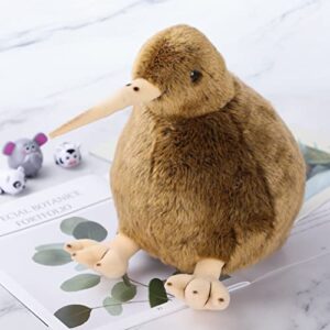 Kiwi Bird Plush Toy, Stuffed Animal Furry Kiwi Plushie Doll, Soft Fluffy Like Real Bird Hugging Toy - Present for Every Age & Occasion