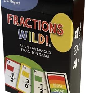 Fractions Wild - Match Fraction Number or Color to be The First to get rid of All Your Cards! Easy to Learn, Fun to pla Math Game for 3rd, 4th, 5th and 6th Grades.