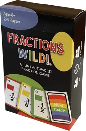 Fractions Wild - Match Fraction Number or Color to be The First to get rid of All Your Cards! Easy to Learn, Fun to pla Math Game for 3rd, 4th, 5th and 6th Grades.