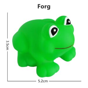 Kids Bath Toys 12PCS Rubber Frogs Squeak Toys and Float Frogs Baby Shower Toys, Swimming Bathtub Toys