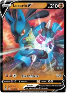 lucario v - 146/264 - ultra rare - sword & shield - fusion strike